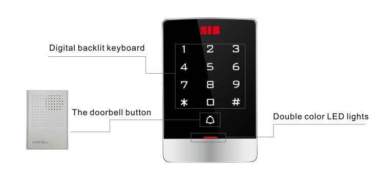 Outdoor Metal Touch Panels Door Entry Systems T9 - Touch Keypad Access ...